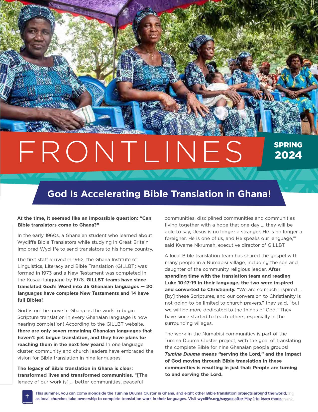 Frontlines - Wycliffe Bible Translators
